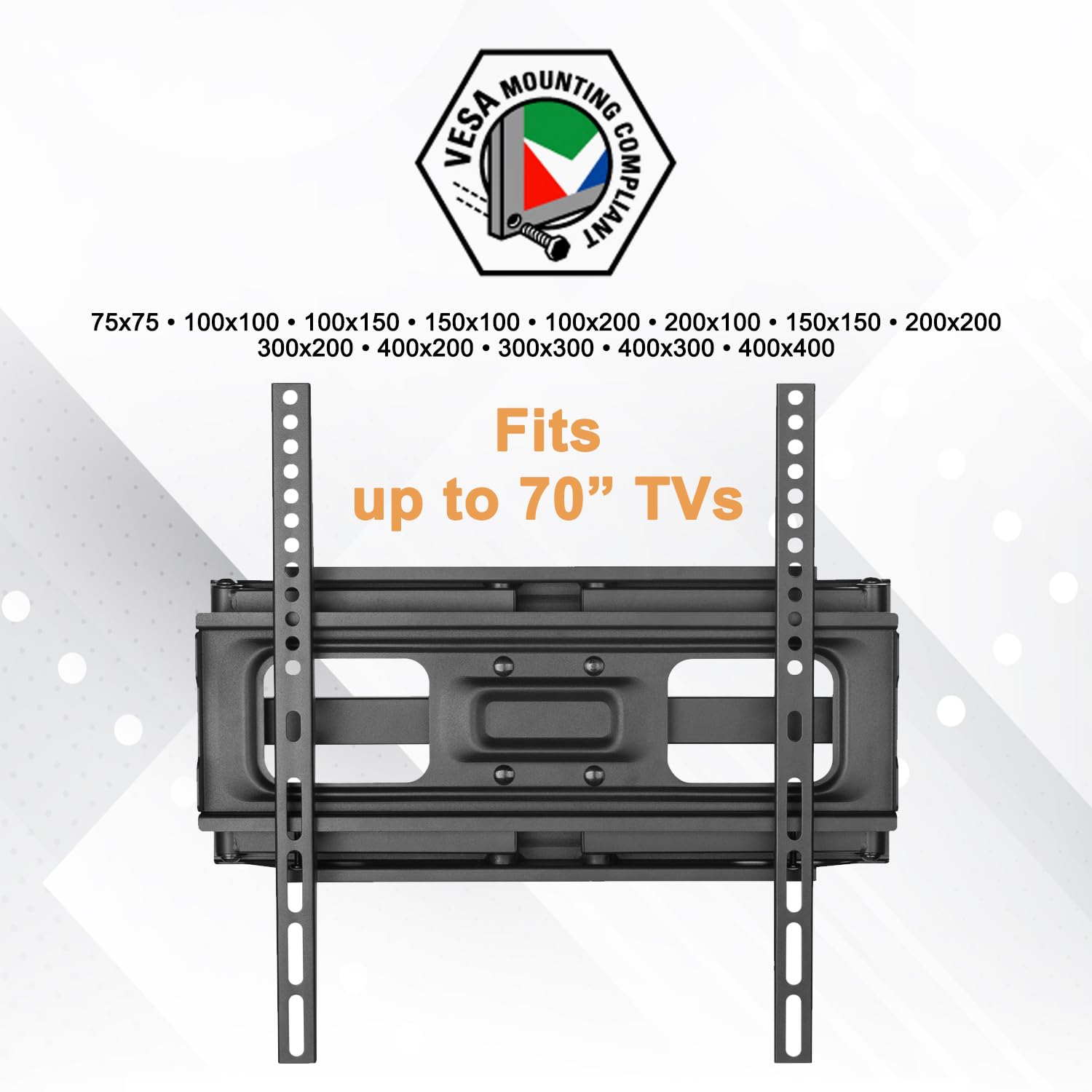 Premium Mount - Heavy Duty Dual Arm Articulating TV Wall Mount Bracket for LG - 55" Class C3 Series OLED 4K UHD Smart webOS TV - OLED55C3PUA Tilt & Swivel w/Reduced Glare - Buy Smart!