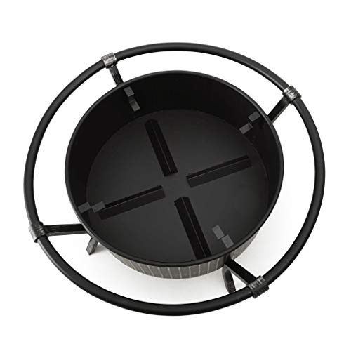 Amazon Basics Round Fire Pit - 39-Inch, Brushed Pewter