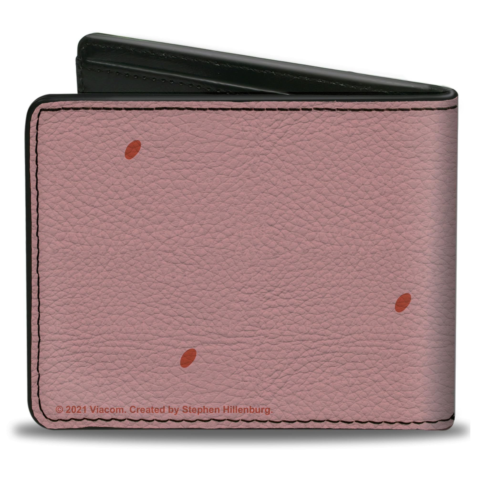 Buckle-Down Men's Nickelodeon Wallet, Bifold, Spongebob Squarepants Patrick Starfish Eyes Close Up Pink, Vegan Leather, 4.0" x 3.5"
