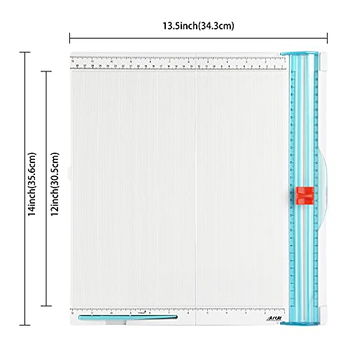 Craft Paper Trimmer and Scoring Board: ArtAt 12 x 12inch Paper Trim Cutter Score Board Scoring Tool with Paper Folding, for Making Scrapbooking, crad, Coupons and Photo