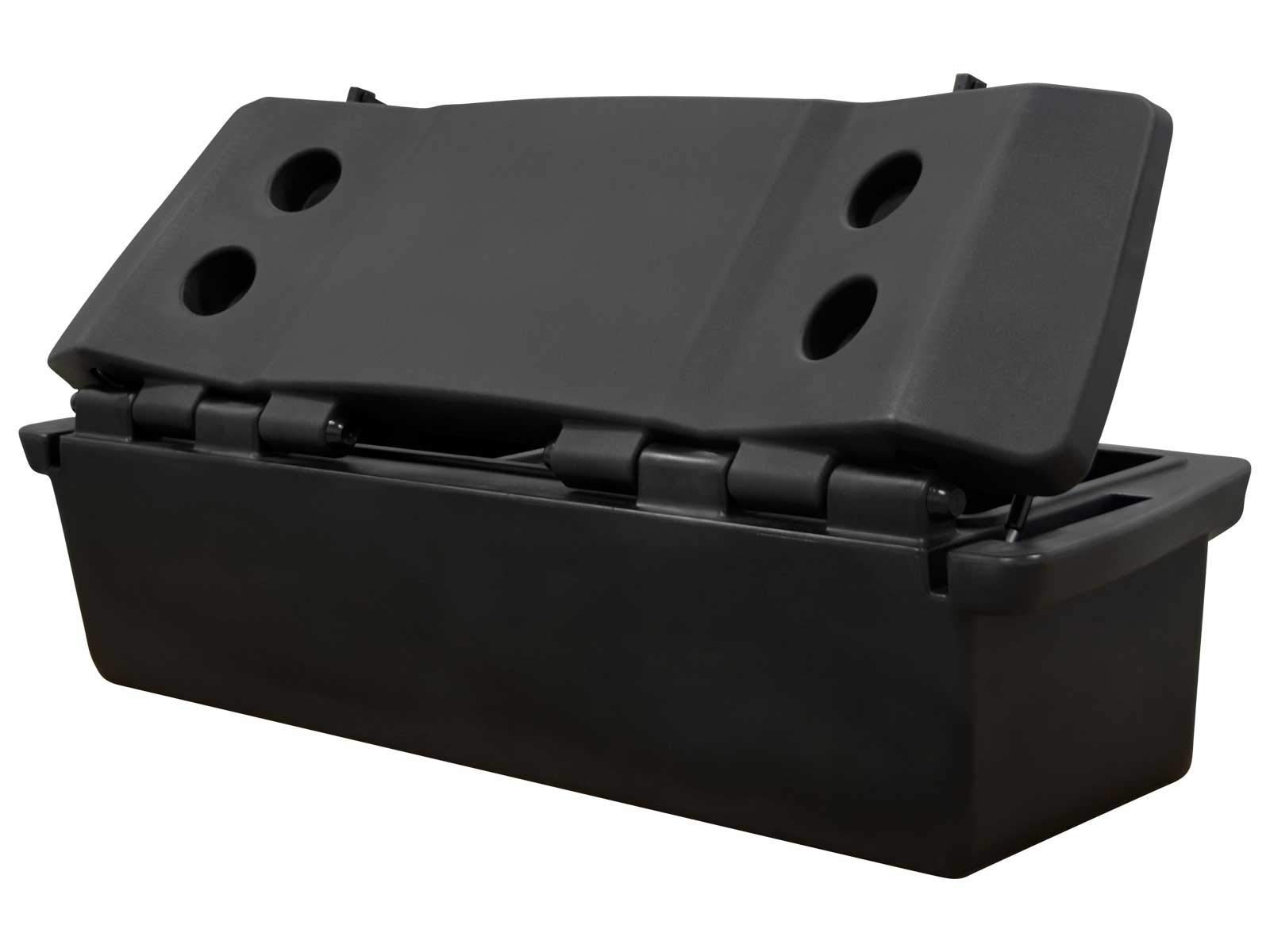 SuperATV UTV Rear Cargo Box for 2012+ Kawasaki Teryx 4 - Heavy Duty Rear UTV Box with Rubber Seal and High Strength Latches | Built-in Cup Holders | Easy Installation | 67 Quart Storage Capacity