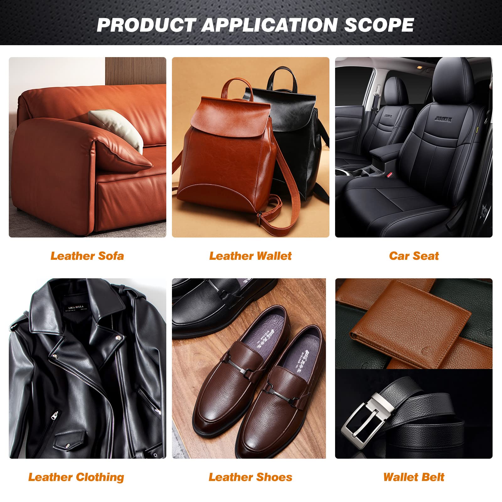 NATRUTH Leather Care Kit with Sponges, Leather Cleaner and Leather Conditioner, Leather Furniture Cleaner for Leather Sofas Car Seats, All Leather Items