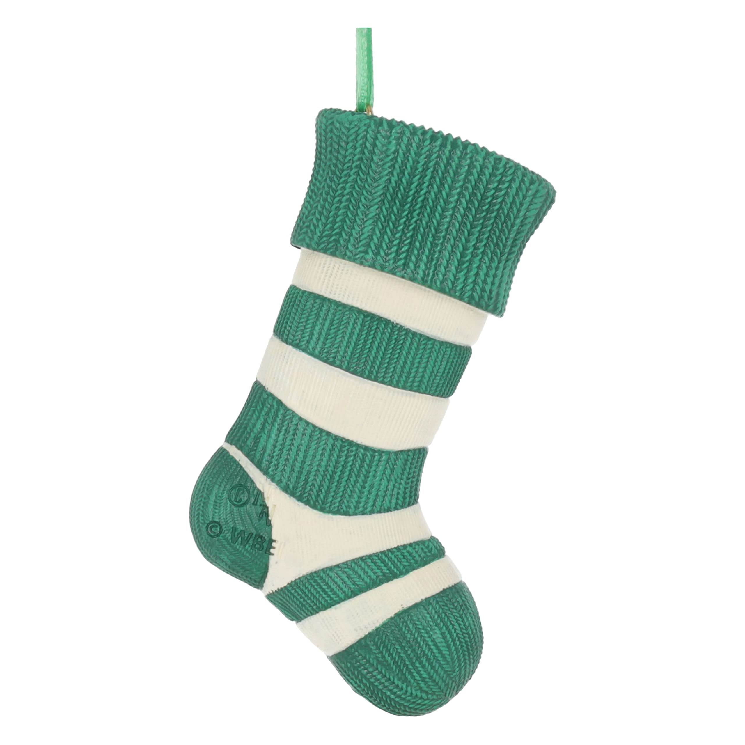 Nemesis Now Officially Licensed Harry Potter Slytherin Stocking Hanging Ornament, Green