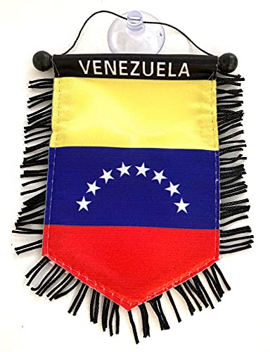 Venezuela Venezuelan Flag for cars stickers decals small window hanging mini banners rearview mirror car accessories automobile homes windows STICKS to Glass Quality Made mini Banners
