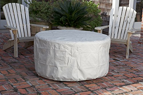 Fire Sense 62262 Dynasty Art Deco Aluminum Convertible Gas Fire Pit Table 55,000 BTU Multi-Functional Outdoor with Fire Bowl Lid, Nylon Weather Cover & Clear Fire Glass - Bronze Finish - Round - 44"