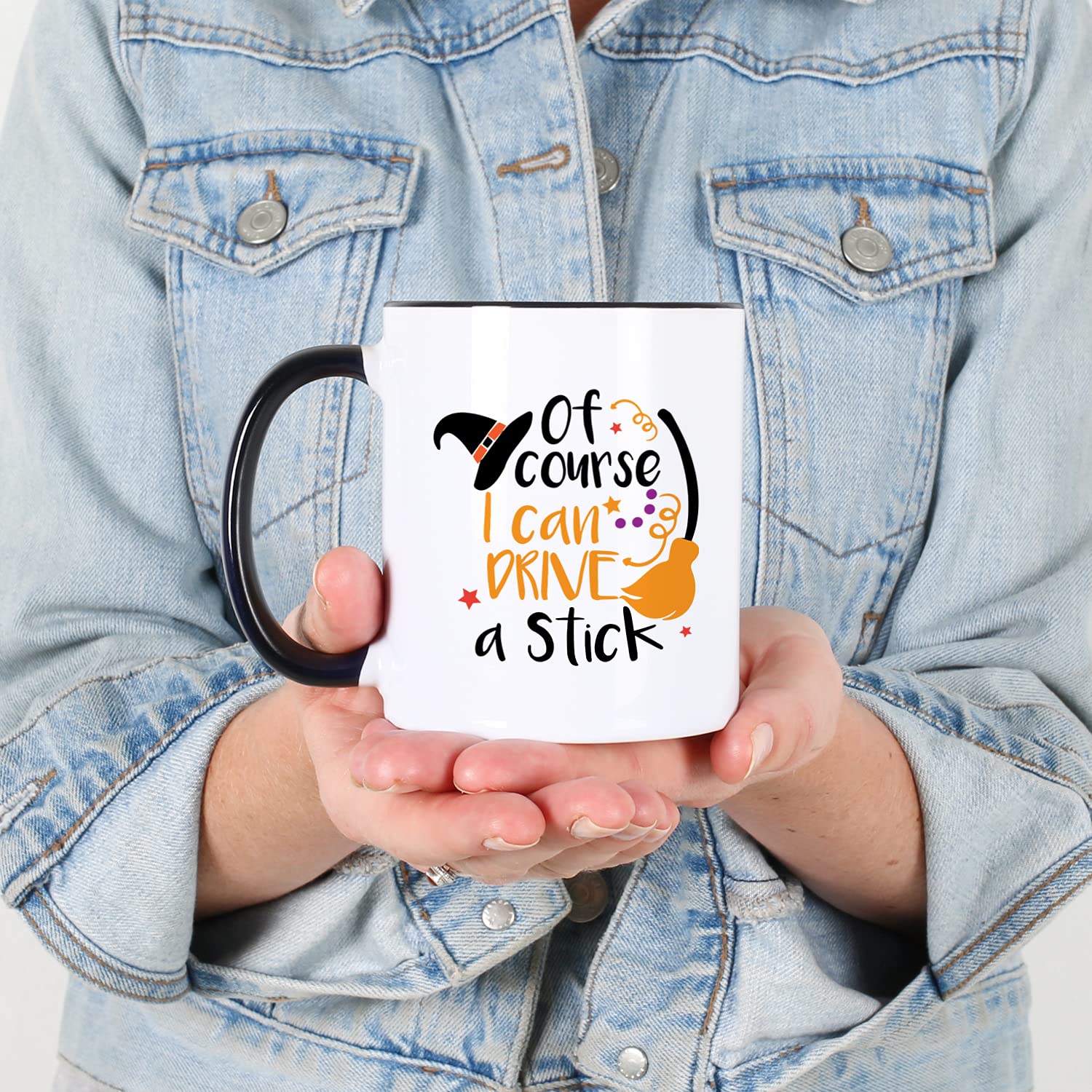 Casitika Witch Gifts. Halloween Themed Witch Mug. Of Course I Can Drive A Stick 11 Oz Pun Cup For Friend Or Coworker.