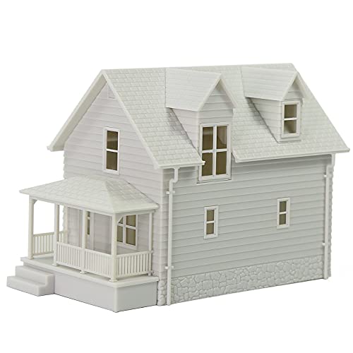 HO Scale Model Blank Buidlings Kit Unassembled House for 1:87 Model Train Layout JZ01JJ (HO Scale-1 Unit)