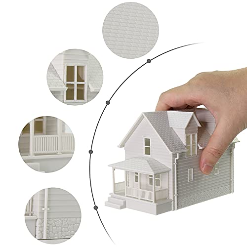 HO Scale Model Blank Buidlings Kit Unassembled House for 1:87 Model Train Layout JZ01JJ (HO Scale-1 Unit)