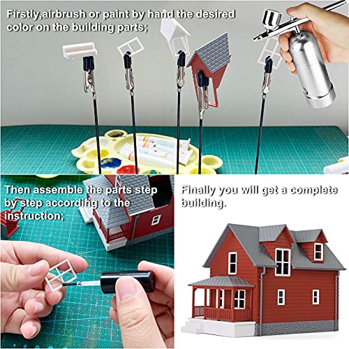 HO Scale Model Blank Buidlings Kit Unassembled House for 1:87 Model Train Layout JZ01JJ (HO Scale-1 Unit)