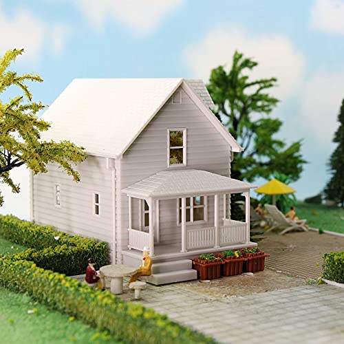 HO Scale Model Blank Buidlings Kit Unassembled House for 1:87 Model Train Layout JZ01JJ (HO Scale-1 Unit)