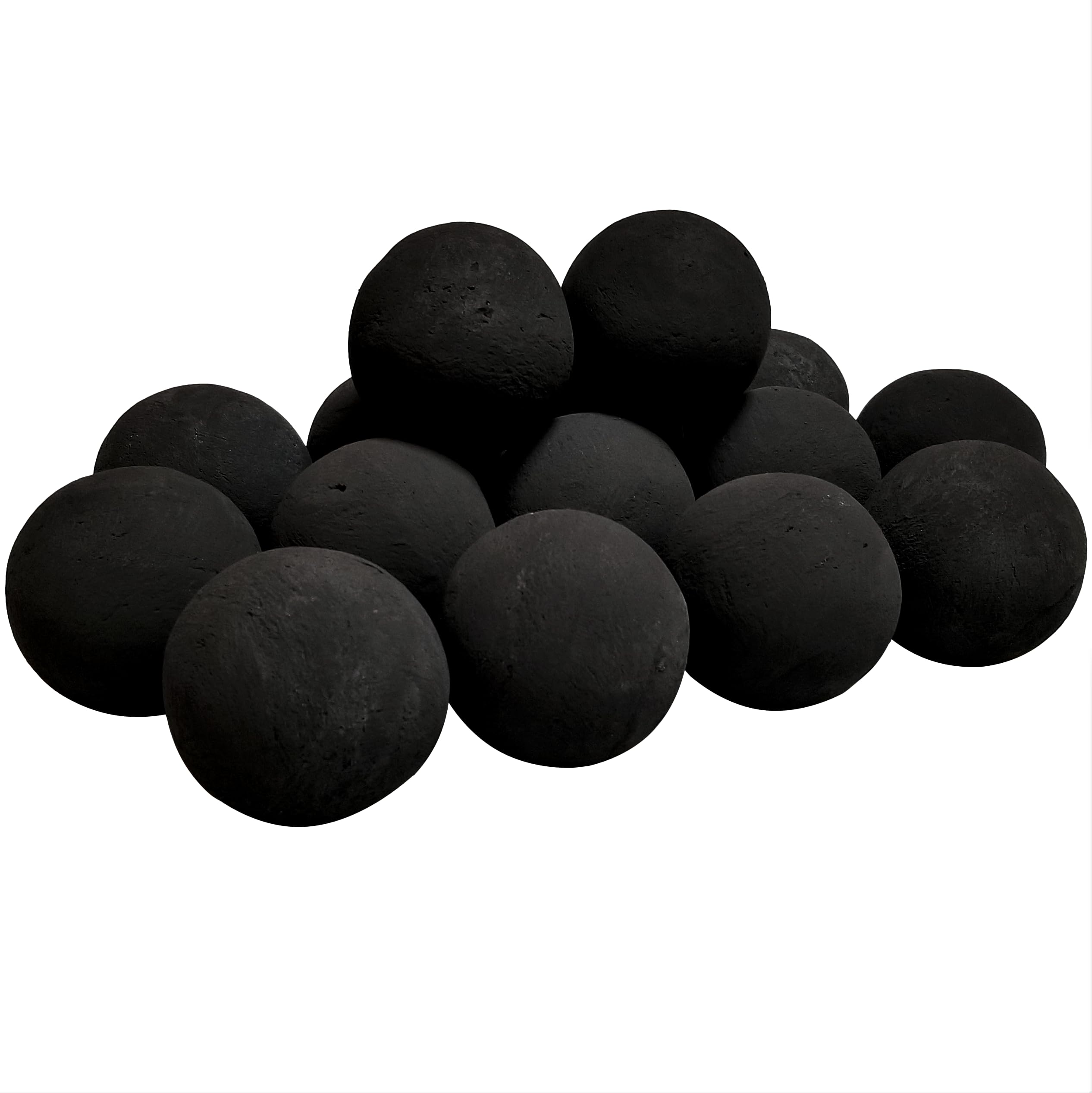 Ceramic Fire Balls for Indoor and Outdoor Fire Pits (Set of 15 – 3” Diameter)