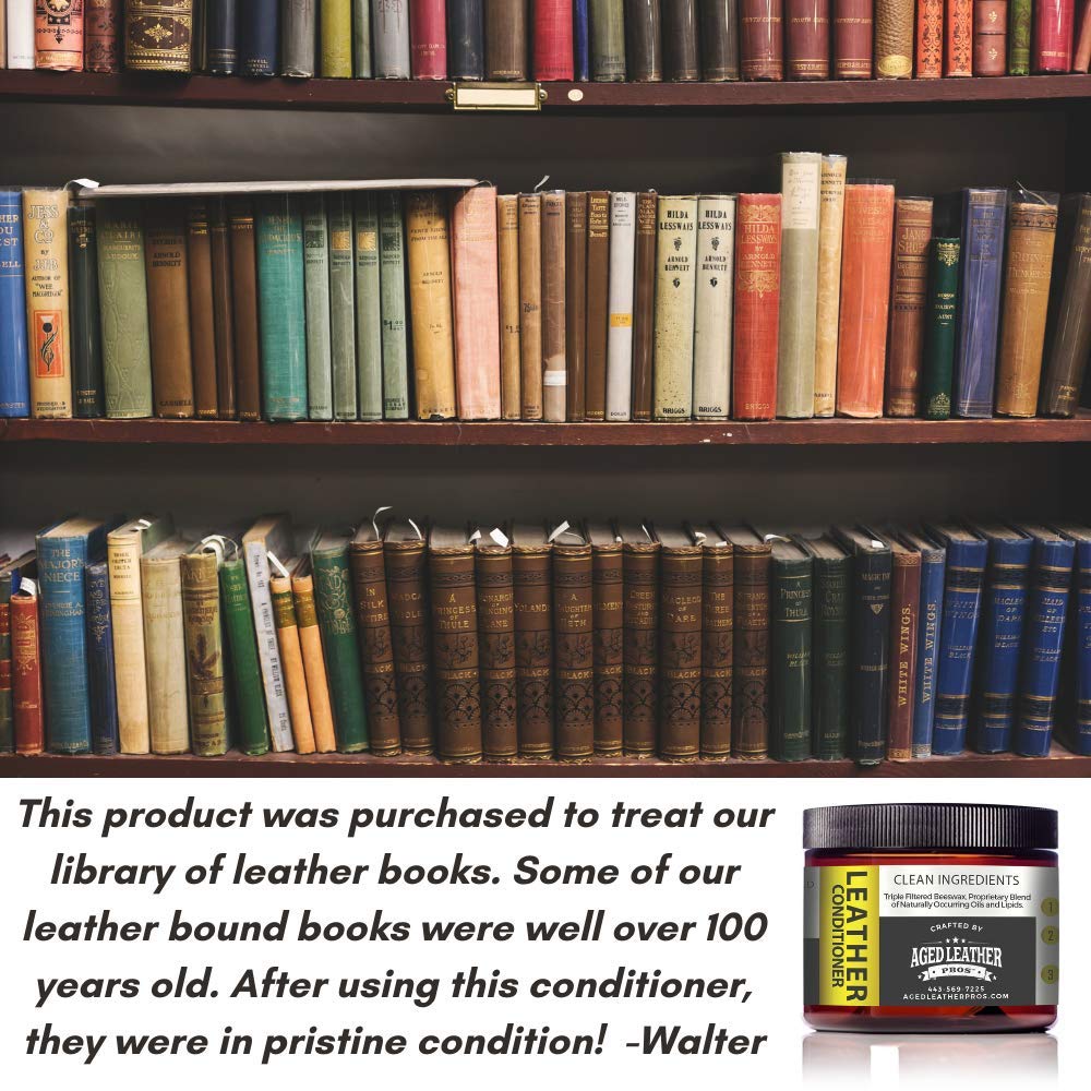Beeswax Leather Conditioner Recommended by Pros for Genuine Leather, 6 OZ, Made in USA, All-Natural & Non-Toxic