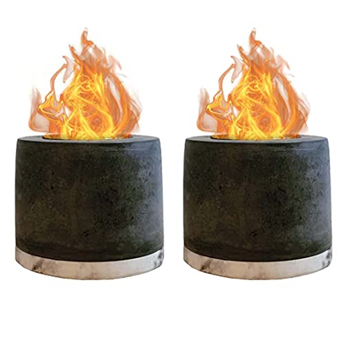 Roundfire Tabletop Fire Pit (2 Pack - No Smores Kit) Ethanol Table Top Fire Pit