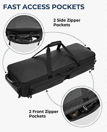 ISSYAUTO Under Seat Storage Bag for F150 F250 SuperCrew Cab, Ram Crew Cab, Full Size Trucks Under Seat Organizer with Detachable Dividers