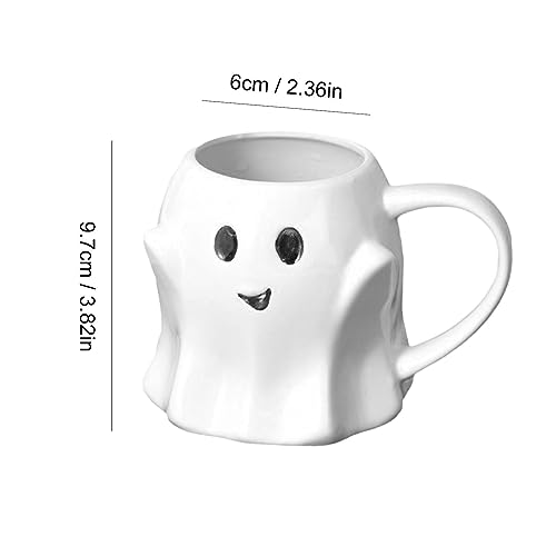 wowspeed Ghost Mug - Ghostface Mug - Halloween Coffee Mug Decor - Ceramic Ghostface Coffee Cup Halloween Offices Mug - For Tea, Milk, Coffee - Fall Autumn Gifts