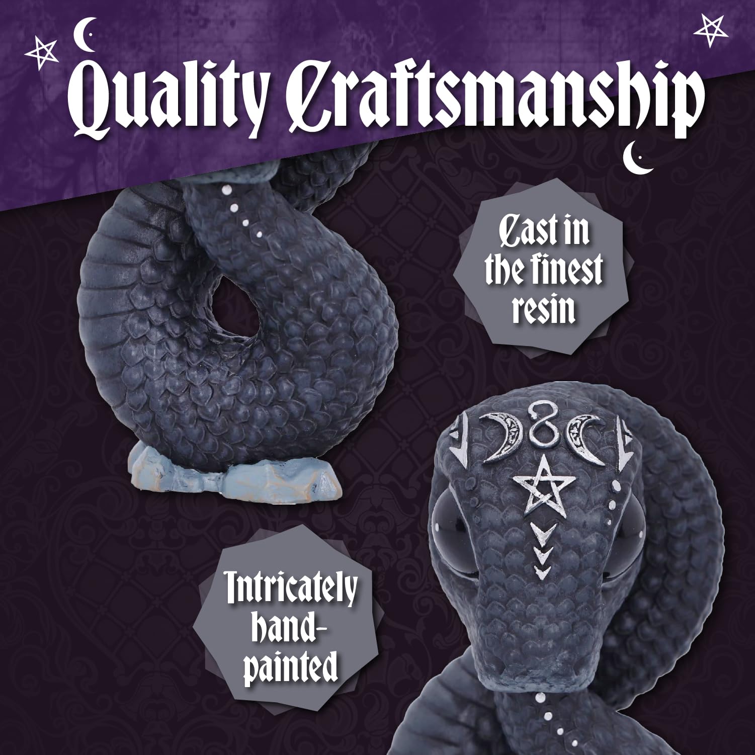 Nemesis Now Cult Cuties Adorable Occult Figurines, Bewitching Evil Spirit Creatures, Hand-Painted, Resin - Ouroboros