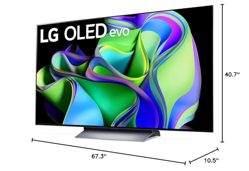 LG OLED77C3PUA 77 Inch OLED evo 4K UHD Smart TV with Dolby Atmos with a SC9 3.1.3ch Soundbar and Wireless Subwoofer with Dolby Atmos (2023)