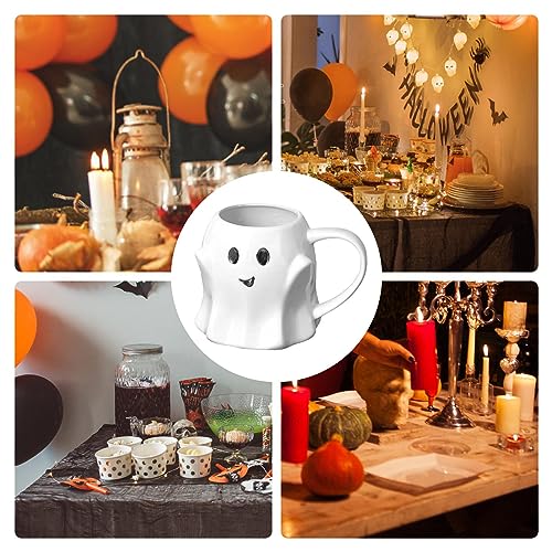 wowspeed Ghost Mug - Ghostface Mug - Halloween Coffee Mug Decor - Ceramic Ghostface Coffee Cup Halloween Offices Mug - For Tea, Milk, Coffee - Fall Autumn Gifts