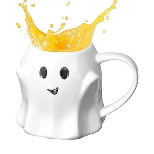 wowspeed Ghost Mug - Ghostface Mug - Halloween Coffee Mug Decor - Ceramic Ghostface Coffee Cup Halloween Offices Mug - For Tea, Milk, Coffee - Fall Autumn Gifts