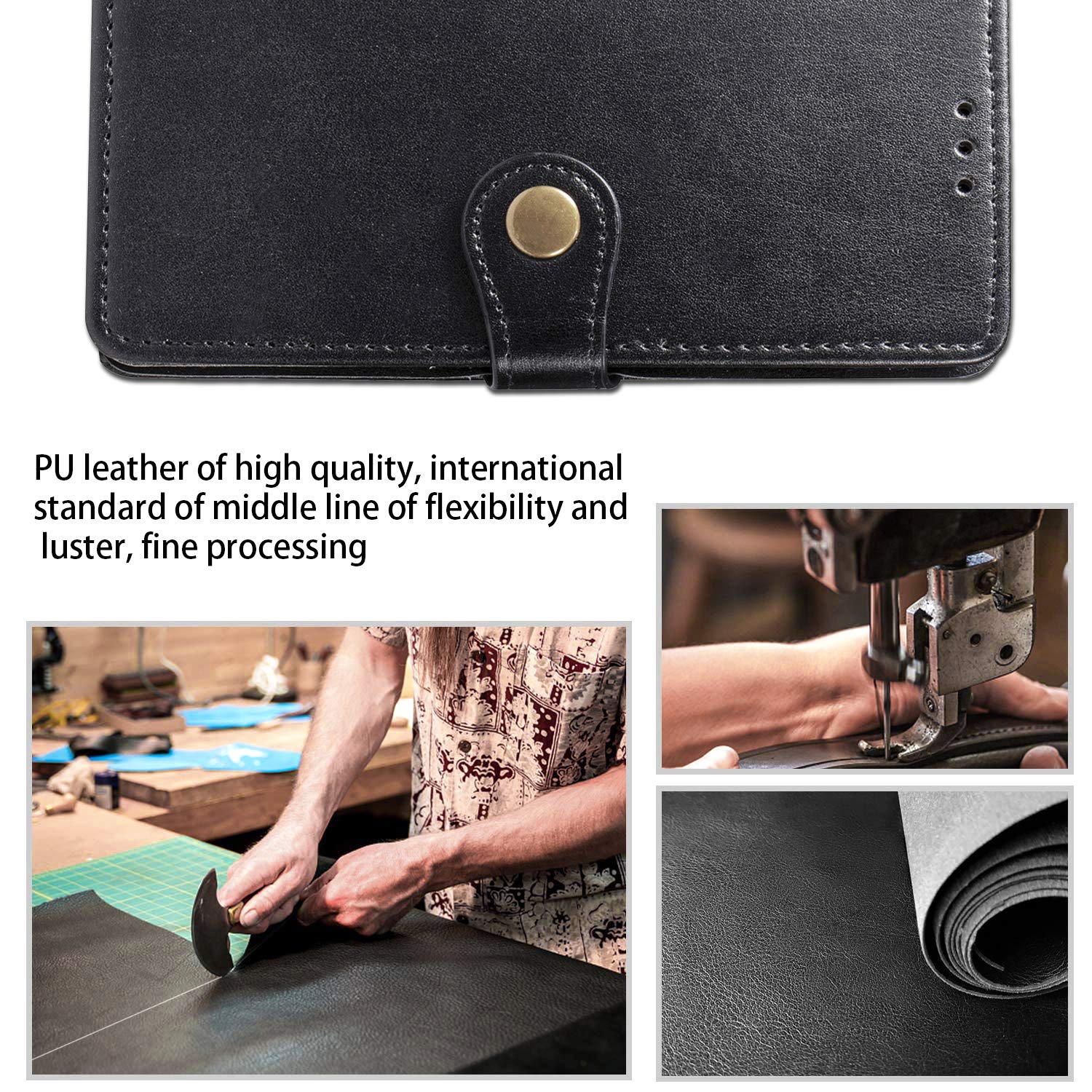 Compatible with Oppo Reno2 Case,Compatible with Oppo Reno 2 PU Leather Card Slot Flip Stand Wallet Protective Cover LAN