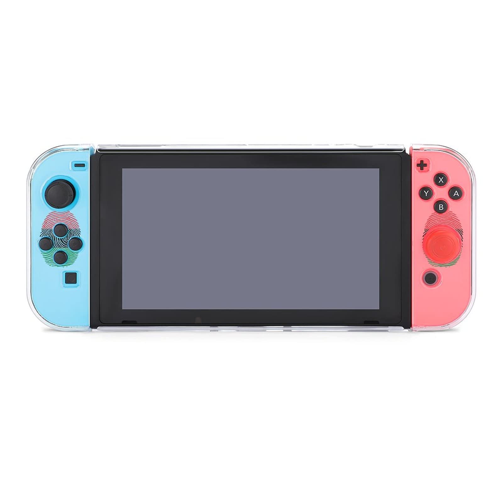 Pan Africa Fingerprint Protective Clear Case for Switch Game Controller Grip Cover Cute Printed
