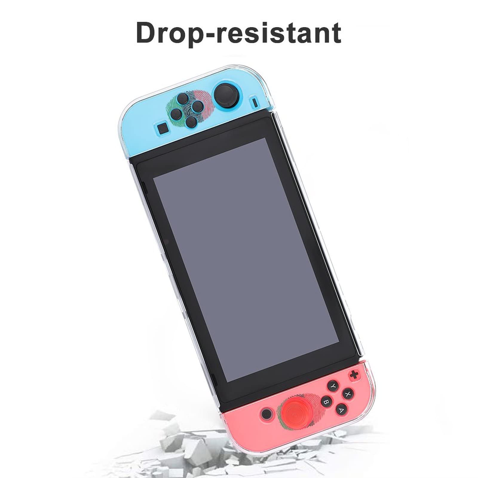 Pan Africa Fingerprint Protective Clear Case for Switch Game Controller Grip Cover Cute Printed