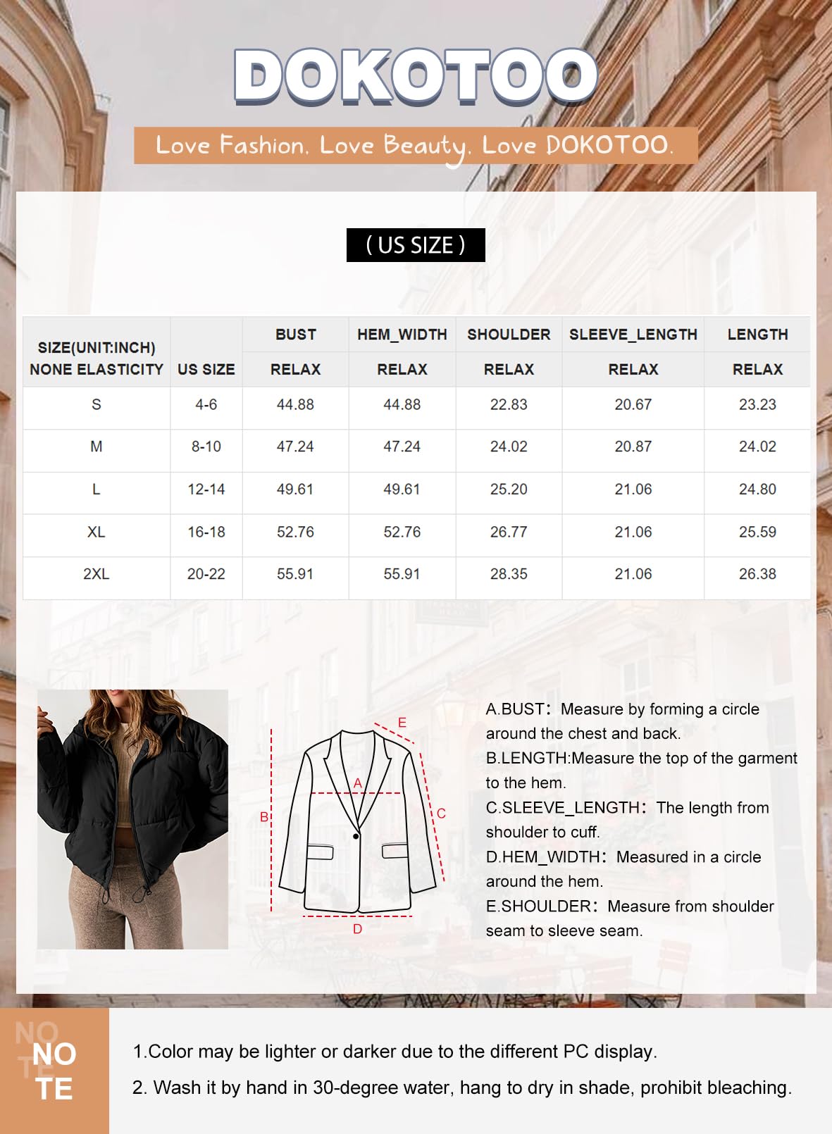 Dokotoo Womens Winter Coats Windbreaker Oversized Full Zipper Front Drawstring Hem Bomber Puffer Jacket Baggy Short Down Coats for Women Warm Comfy Outerwear with Pockets Small Orange