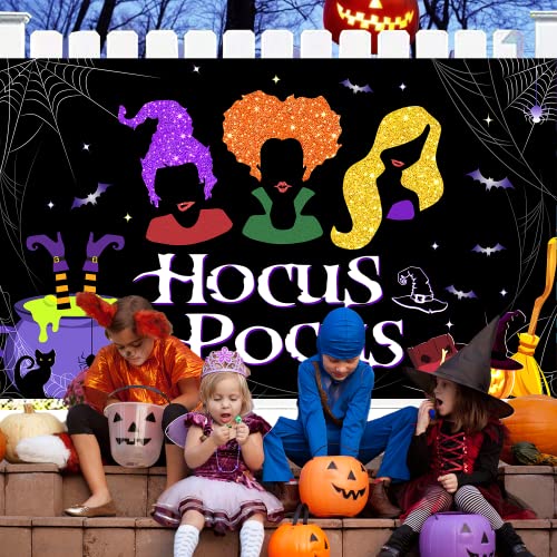 Large 71" X 43" Backdrop, Party Decorations, Witch Sisters Backdrop for Decorations Party, Birthday Decorations for Kids