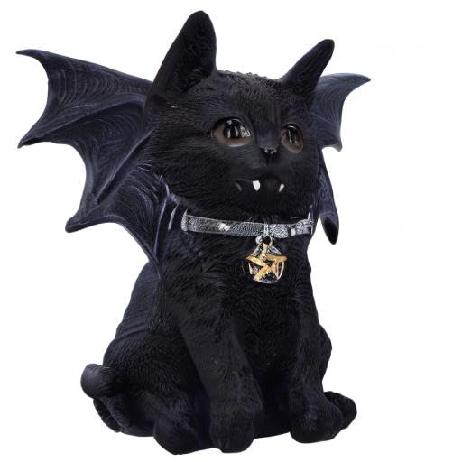 Nemesis Now Vampuss Black Bat Cat, 16cm, Resin, Black, Vampire Cat Figurine, Witch Gift, Halloween Decoration, Cast in Finest Resin, Lovingly Hand-Painted