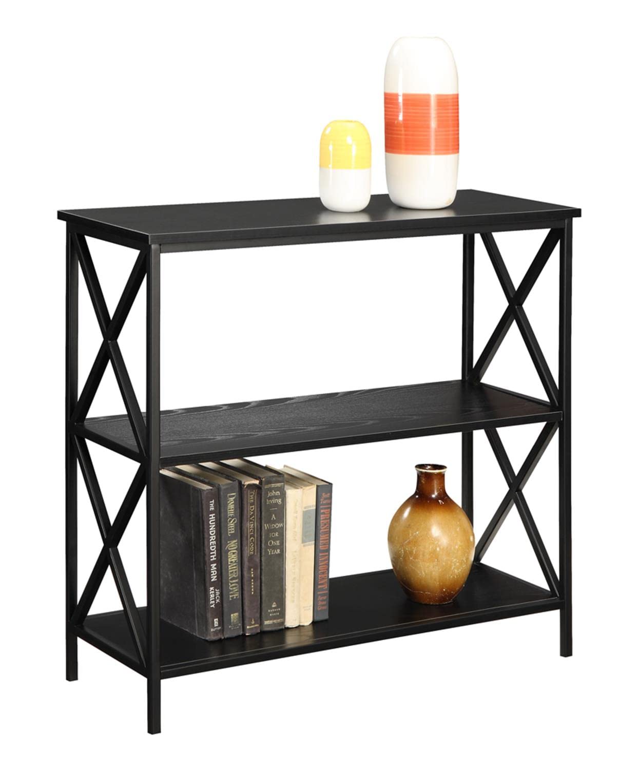 Convenience Concepts Tucson 3 Tier Bookcase, Black