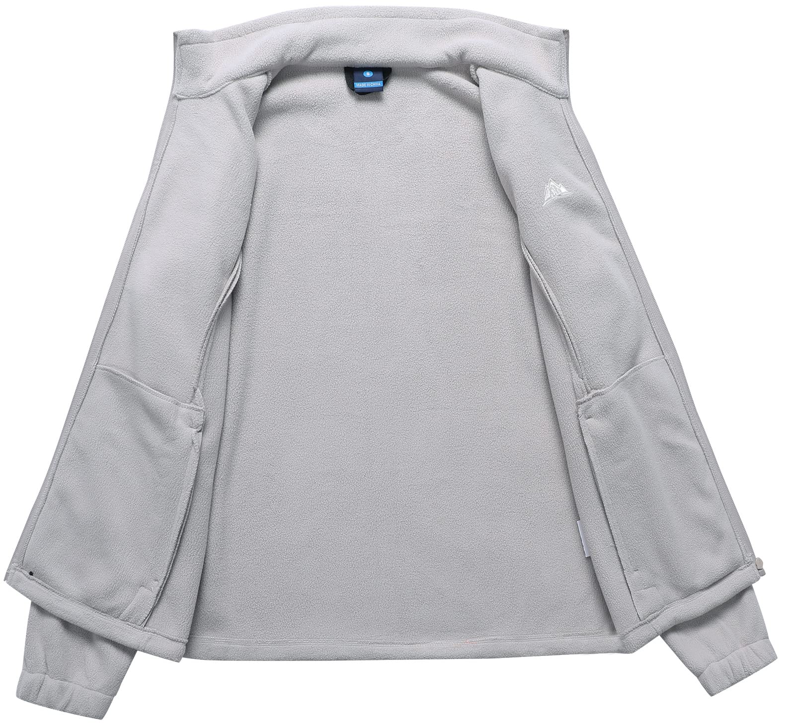 GIMECEN Women's Lightweight Full Zip Soft Polar Fleece Jacket Outdoor Recreation Coat With Zipper Pockets Medium