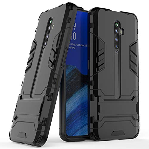 SCIMIN Hybrid Case for Oppo Reno2 F, Shockproof Case for Oppo Reno2 F, Dual Layer Protection Hybrid Rugged Case Hard Shell Cover with Kickstand for Oppo Reno2 F