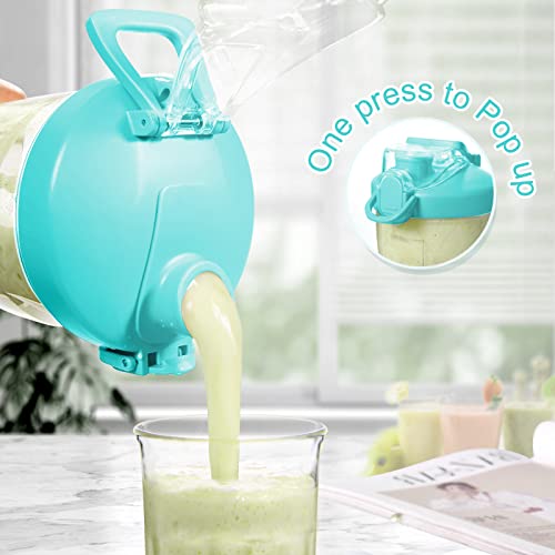 SHUNSHI Portable Blender 20 Oz, Personal Size Blender for Shakes and Smoothies with 6 Blades, Mini Small Smoothie Blender Bottles for Kitchen Home Office Gym Sports Travel (Mint)