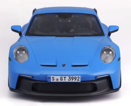Maisto - 1/18 Scale Model Compatible with Porsche 911 GT3 2022 Die-Cast Scale Model Sports Car Miniature (Blue)