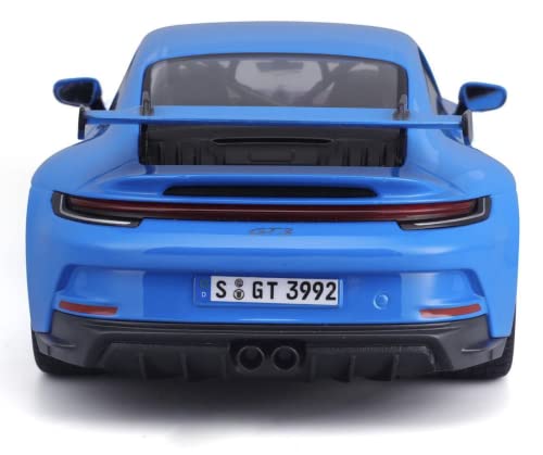 Maisto - 1/18 Scale Model Compatible with Porsche 911 GT3 2022 Die-Cast Scale Model Sports Car Miniature (Blue)