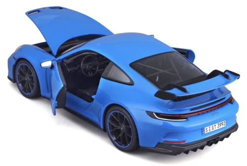 Maisto - 1/18 Scale Model Compatible with Porsche 911 GT3 2022 Die-Cast Scale Model Sports Car Miniature (Blue)