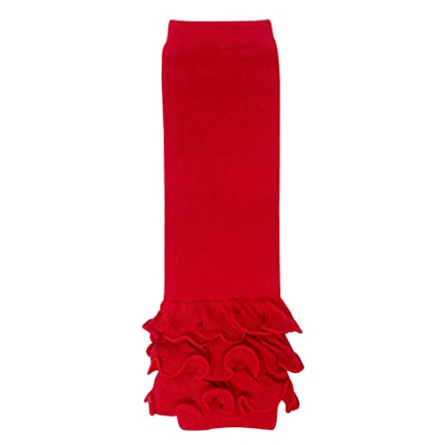Bowbear Cheerful Ruffles Baby Leg Warmers, Red