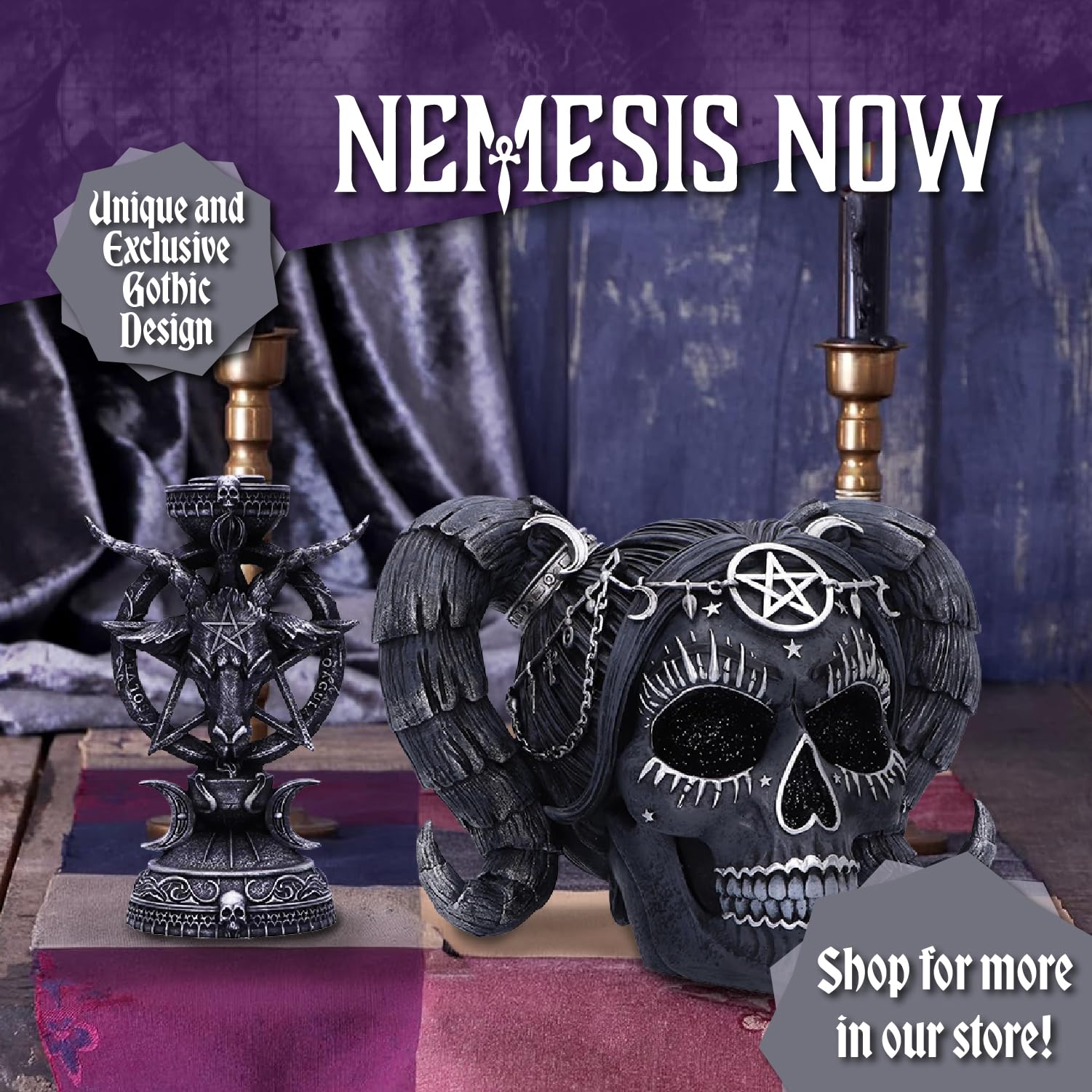 Nemesis Now Baphomet Occult Figurine, 25cm, Hand-Painted, Gothic Mystical Ornament, Giftable Merchandise and Collectible Decor