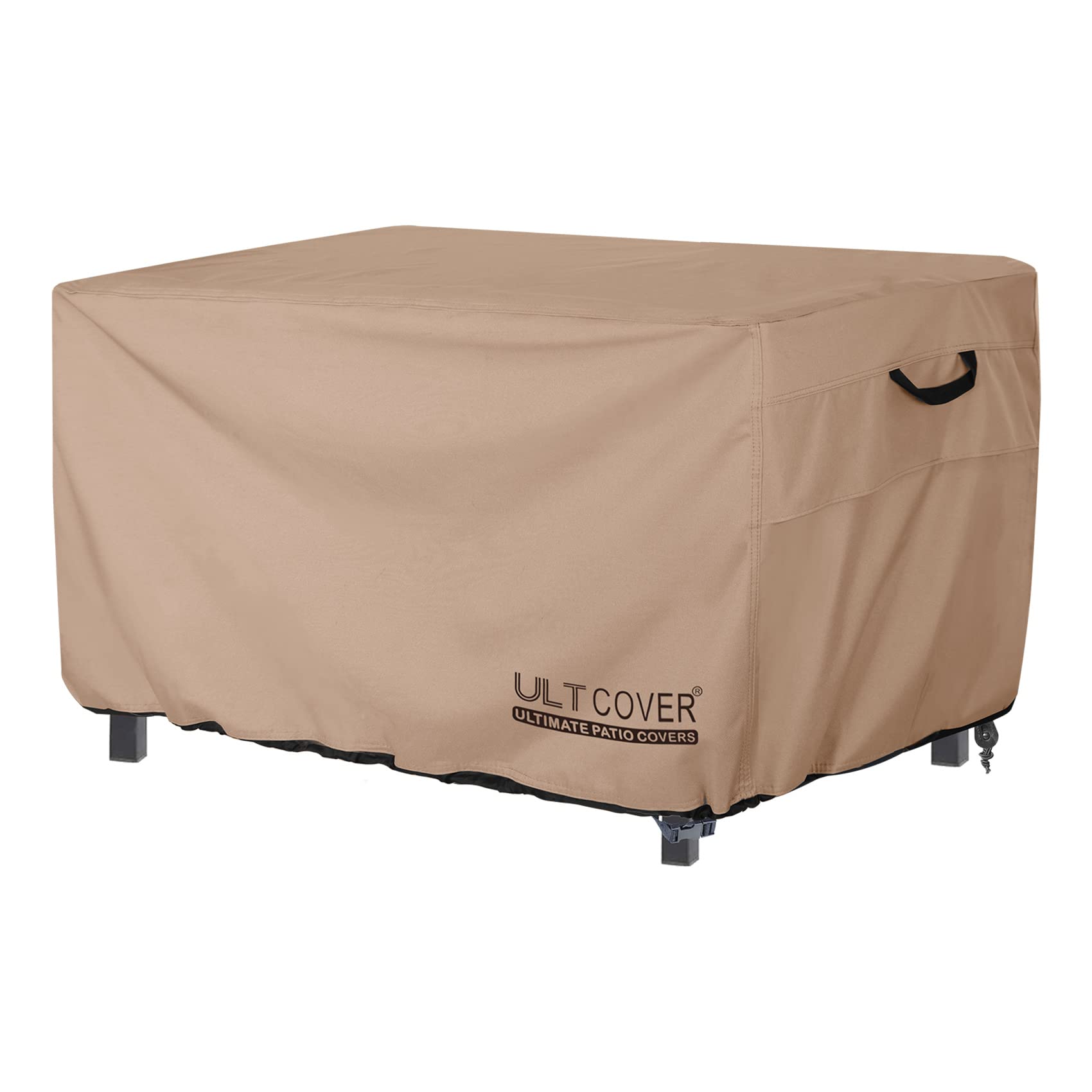 ULTCOVER Rectangular Gas Fire Pit Table Cover 44x28 inch Waterproof Heavy Duty Firepit Cover
