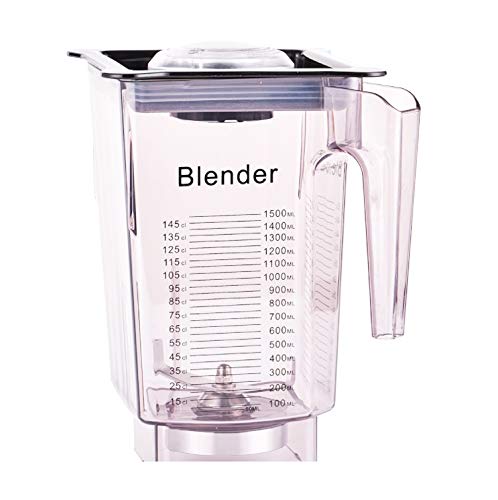 OYSTERBOY Premium Quality Replacement Parts Compatible for Blendtec Jar 90 oz 3 Quarts Professional/Commercial Grade Blender Jar with Stainless Steel Blade, Gripped Vented Lid, BPA-free, Grey