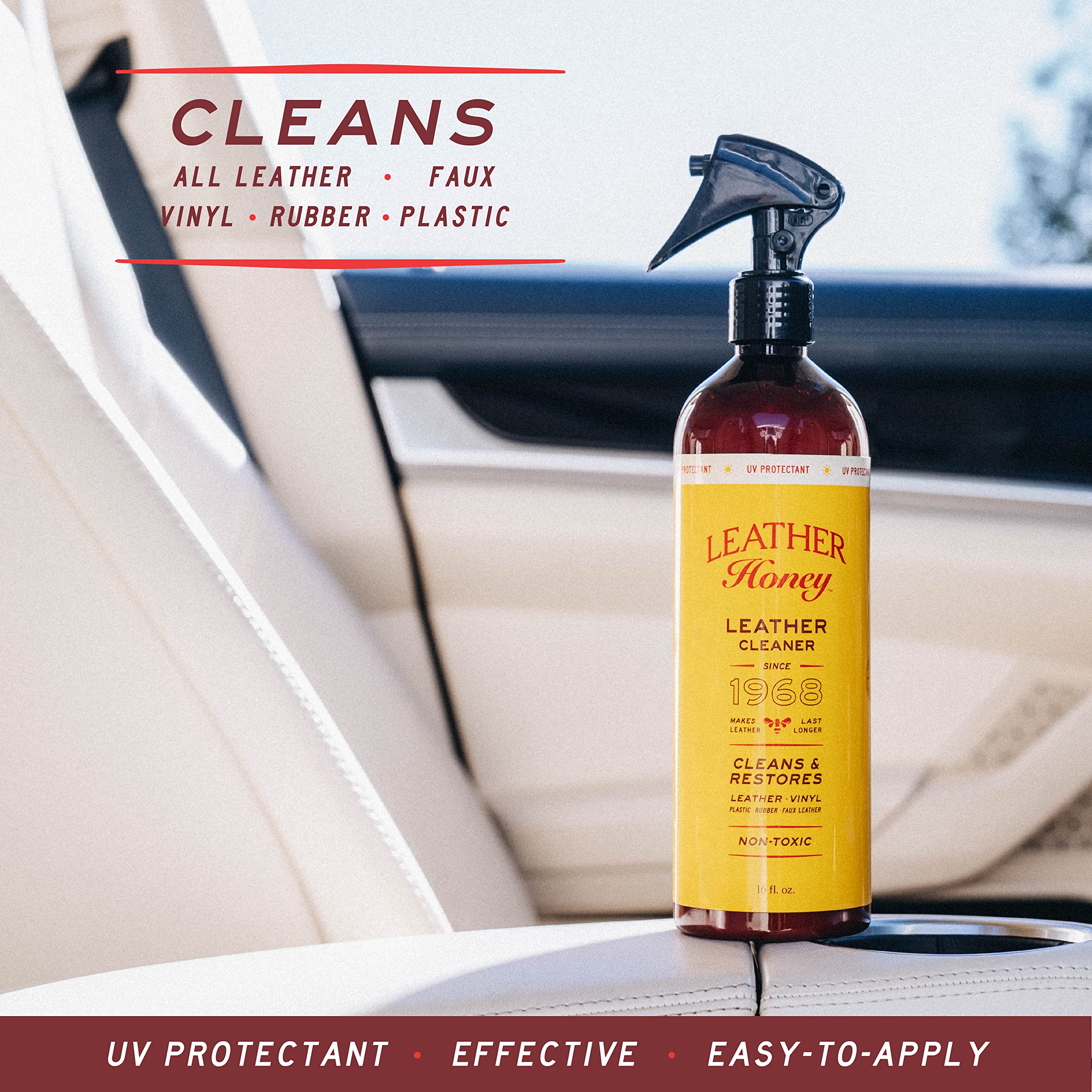 Leather Honey Combo Wipes with 16oz Spray Cleaner
