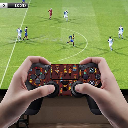 African Women Funny Sticker Skin Protector Full Print Slim Decal Covers for PS-4 Slim/PS-4 Pro Console & 2 Controller