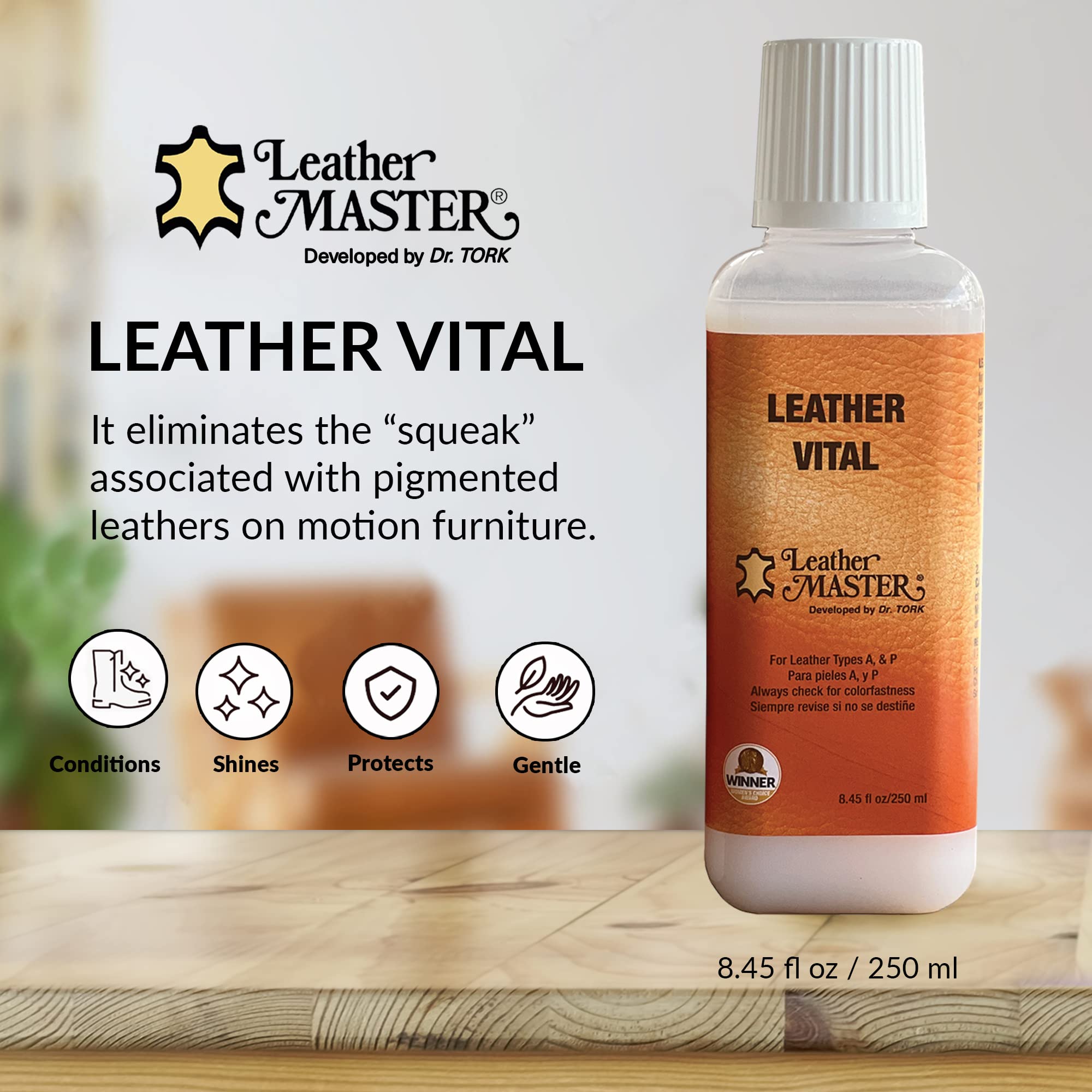 Leather Master Strong Leather Care Bundle - 250 ml Exceptional Leather Care Stain Remover, Protector and Polish Kit. Made to Clean Leather Accessories, Auto Detailing, Furniture, Handbags and Shoes