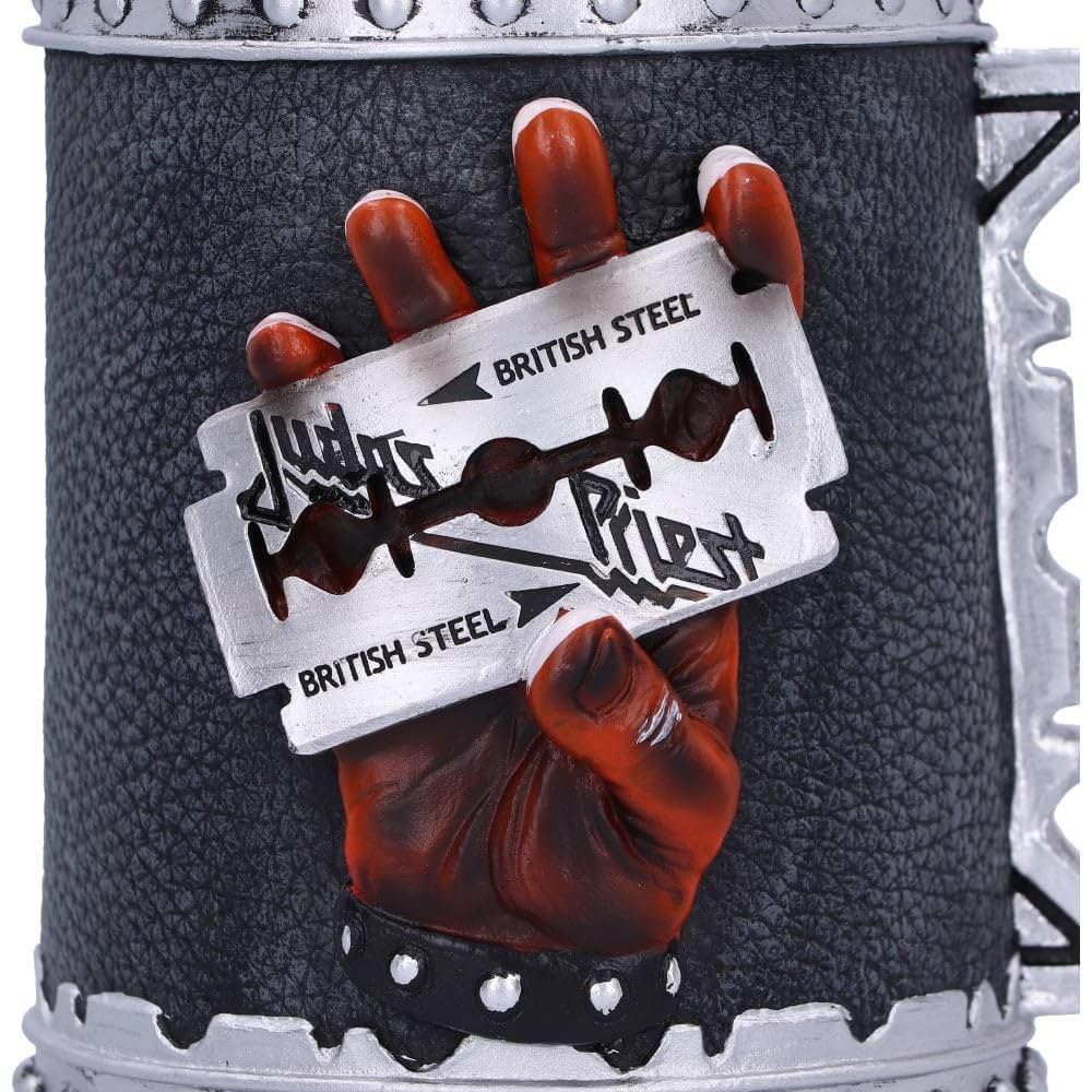 Nemesis Now Judas Priest British Steel Album Tankard Mug, 1 Count (Pack of 1), Black