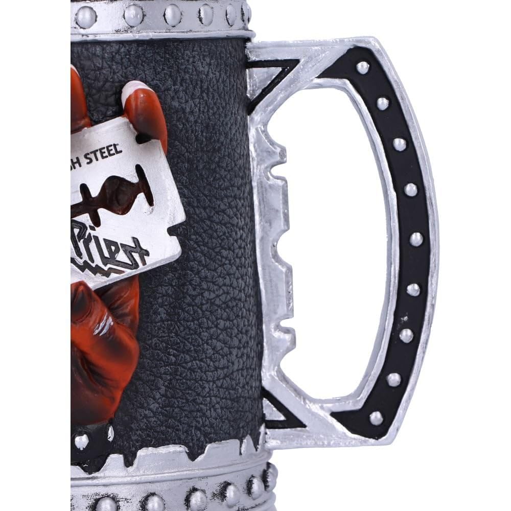 Nemesis Now Judas Priest British Steel Album Tankard Mug, 1 Count (Pack of 1), Black