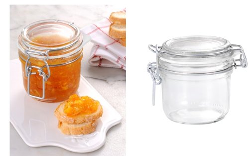 Approx 7 Oz Bormioli Fido brand Terrine Small Hermetic Canning Storage Jar - 2 Pcs
