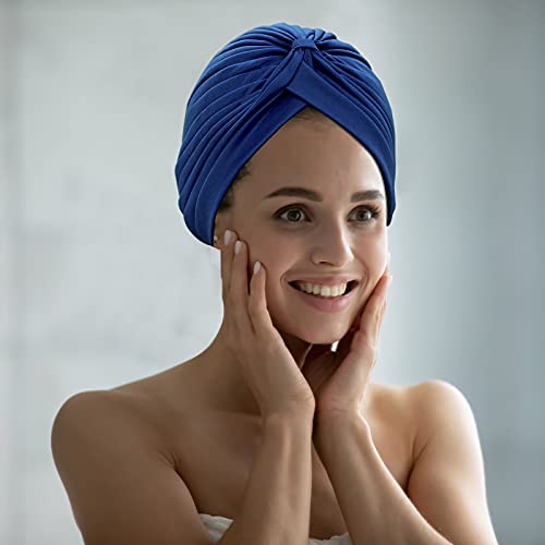 17 Pack Stretchable Polyester Turban Head Cover Twisted Pleated Headwrap By Ever Fairy (Style A)