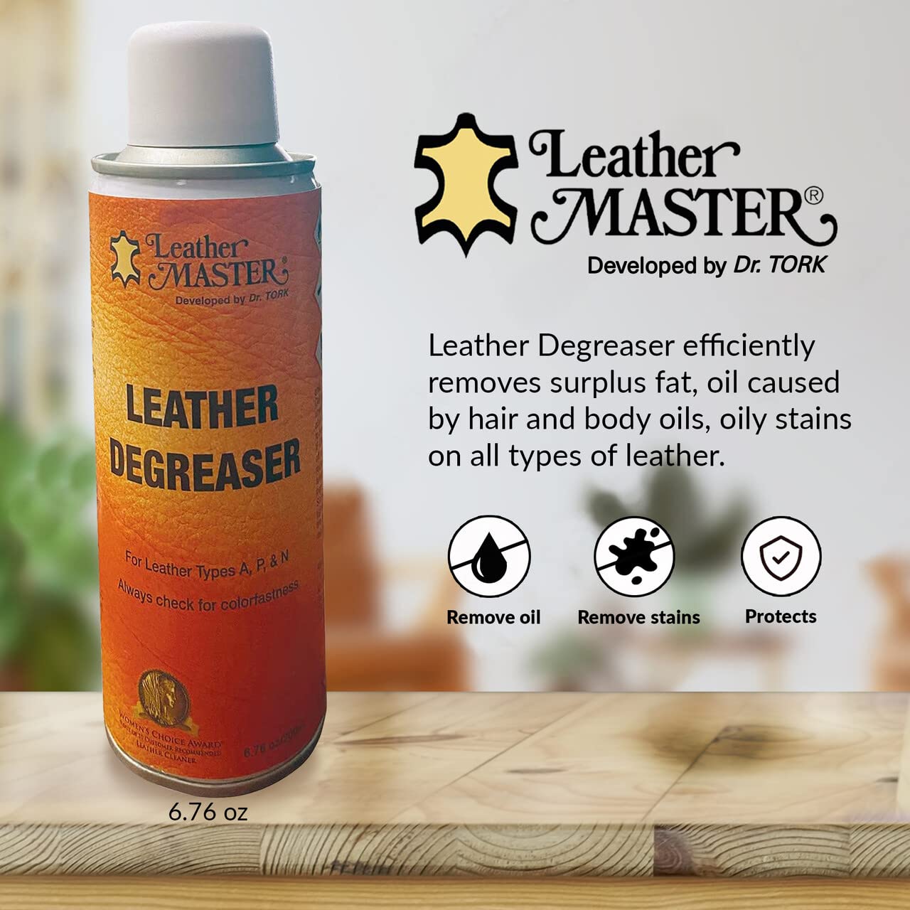 LEATHER MASTER Leather Care Degreaser (6.76 oz.)-The Ultimate Leather Cleaner Degreaser Spray For Any Leather Cleaning & Detailing Kit | Perfect For Leather Carpet, Car Interior, Furniture