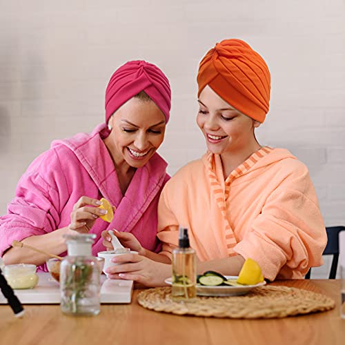 17 Pack Stretchable Polyester Turban Head Cover Twisted Pleated Headwrap By Ever Fairy (Style A)