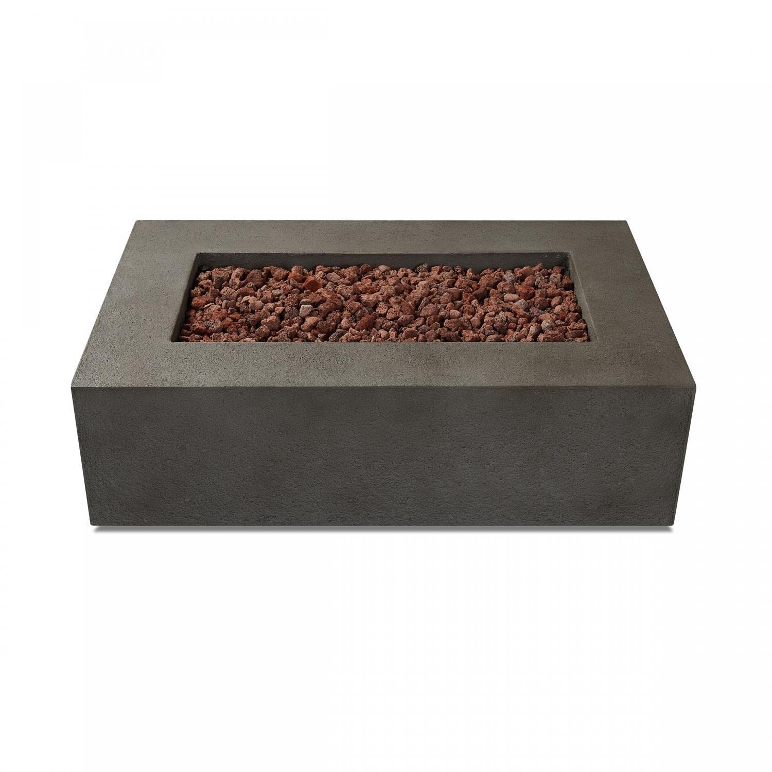 Lakeview Villa Flora 50-Inch Rectangle Natural Gas Fire Pit Table - Glacier Gray - SC-9750NG-GLG